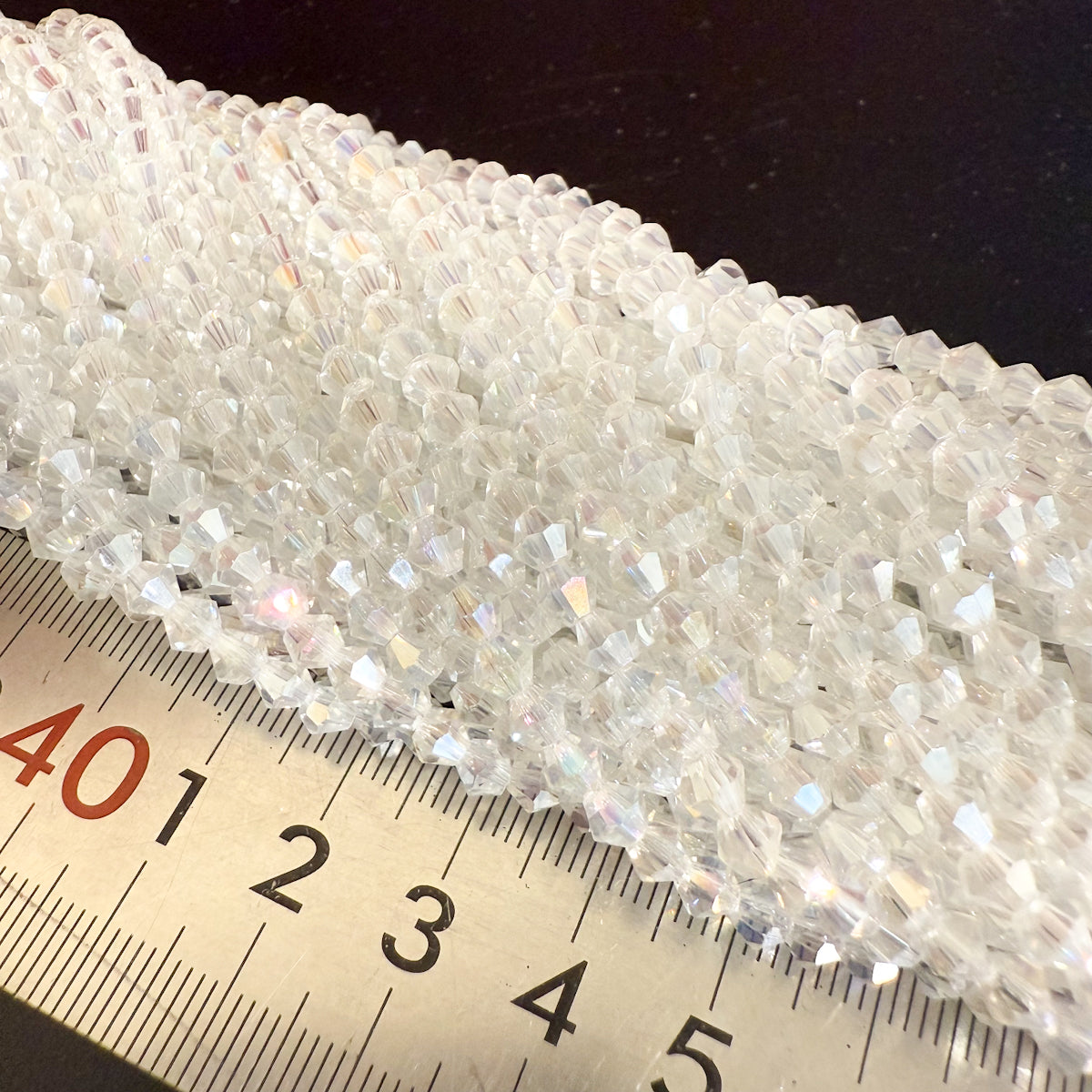 AB Crystal Bicone 4mm Faceted Crystal Bead Strand – Aussie Bead Supply