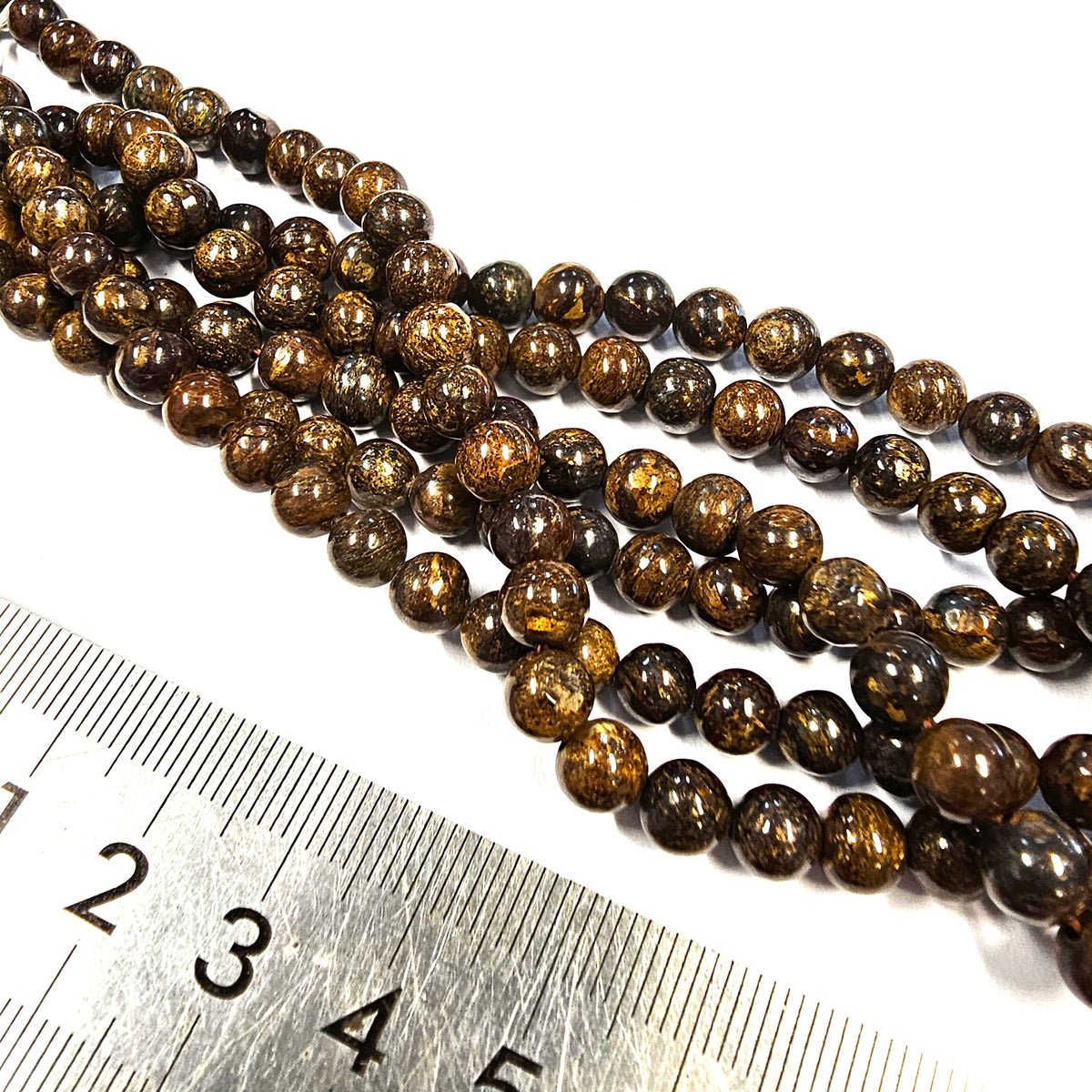 Australian Bronzite 6mm Polished Round Stone Bead Strand – Aussie Bead ...