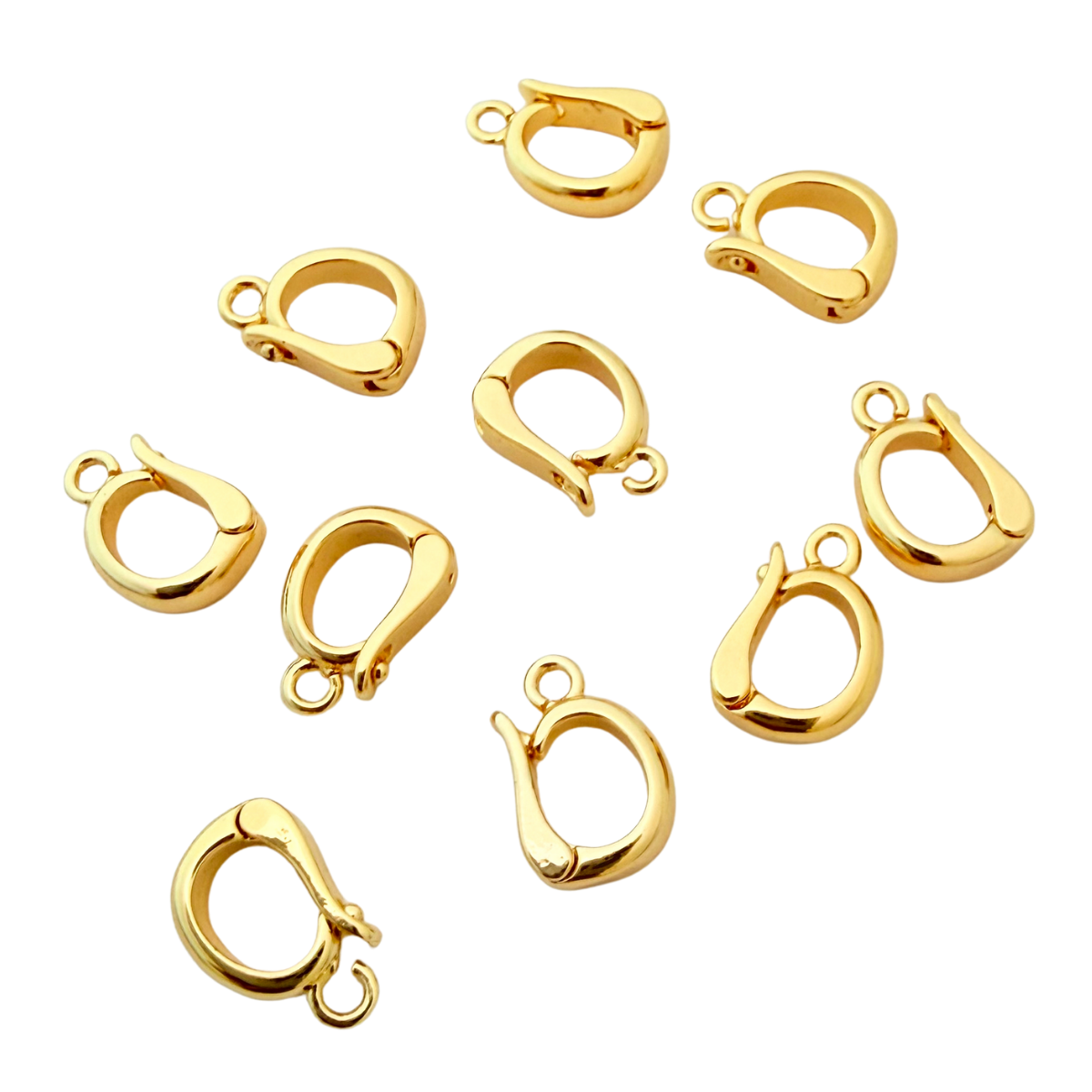 Open Charm Bail 7mm 10pcs Gold Plated Tarnish Resistant – Aussie Bead ...