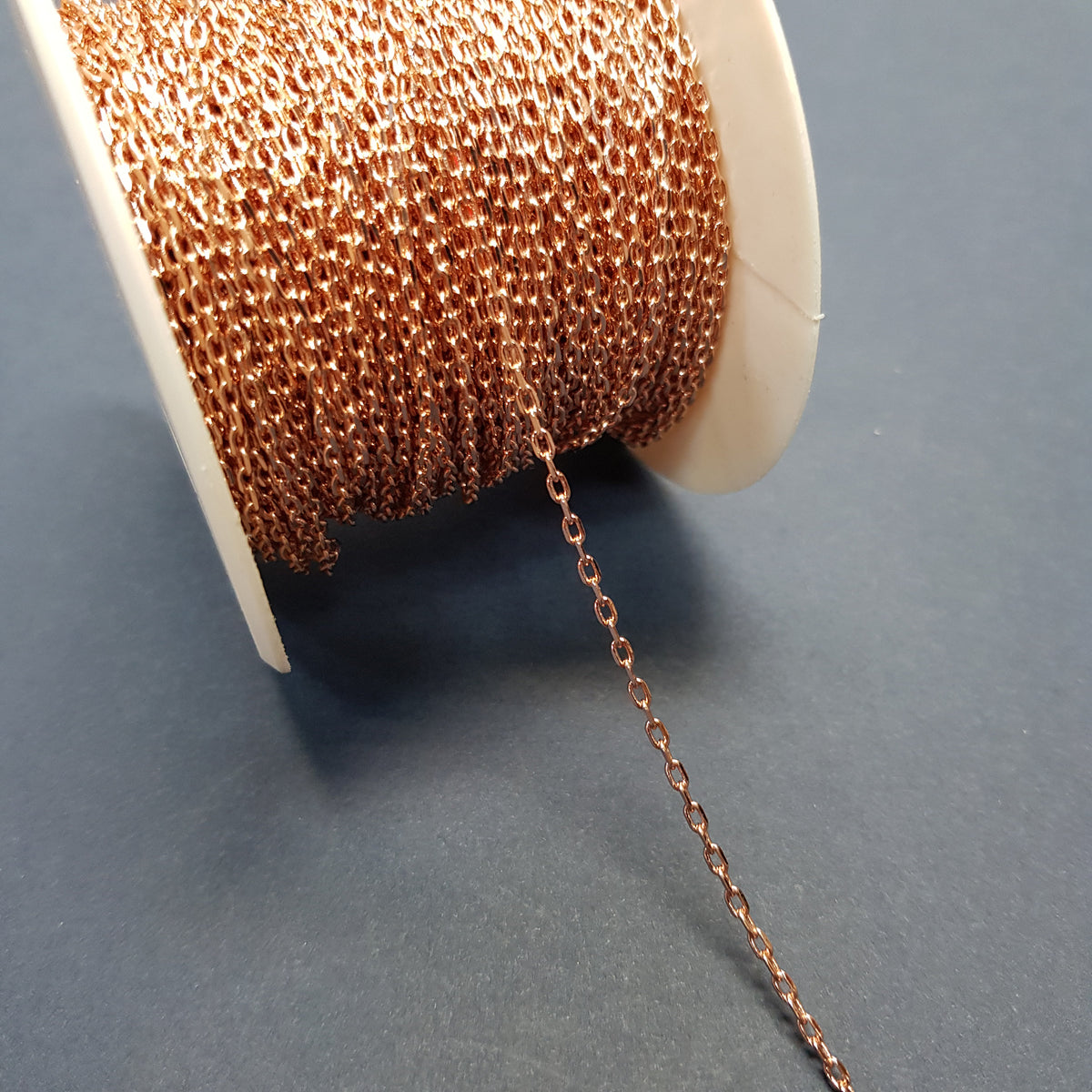 1 x Metre 2.5mm Tarnish Resistant Rose Gold Plated Anchor Link Chain ...