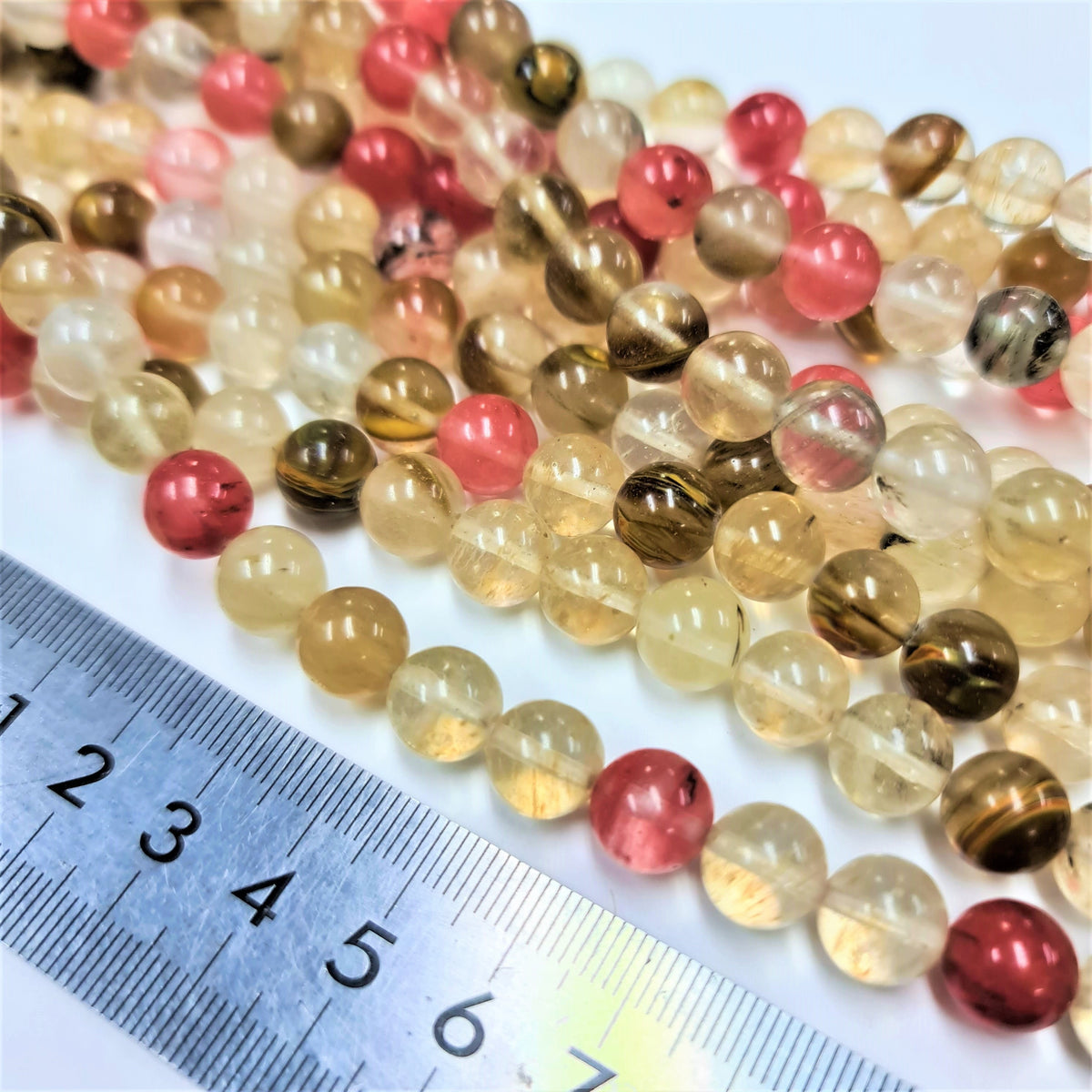 Fire Cherry Quartz 10mm Polished Round Natural Gemstone Bead Strand ...