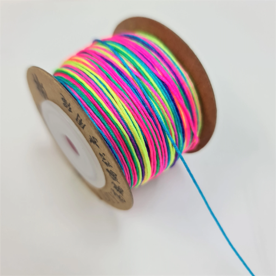 Nylon Mala Thread 0.8mm Multi Coloured 120m Roll – Aussie Bead Supply